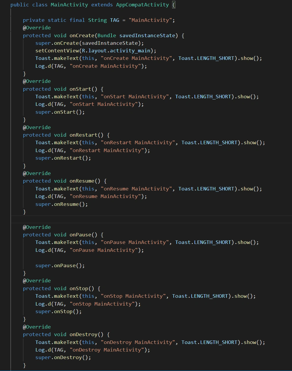 How To Implement The Android Lifecycle Callback Methods Webscales Engineering Education